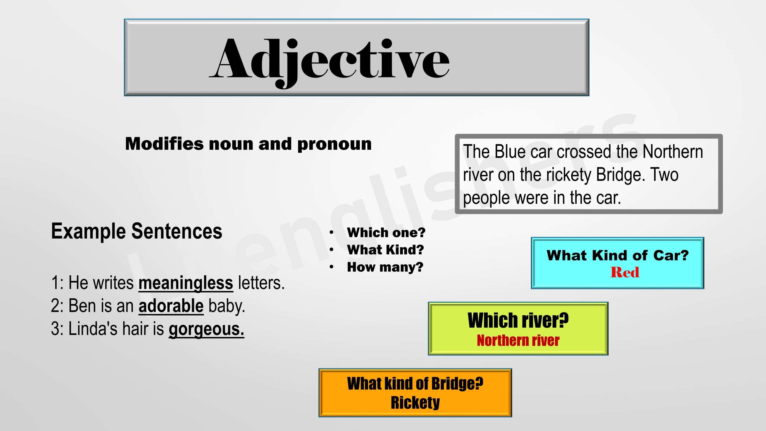 Litenglishers - Adjectives With Examples and Its Types