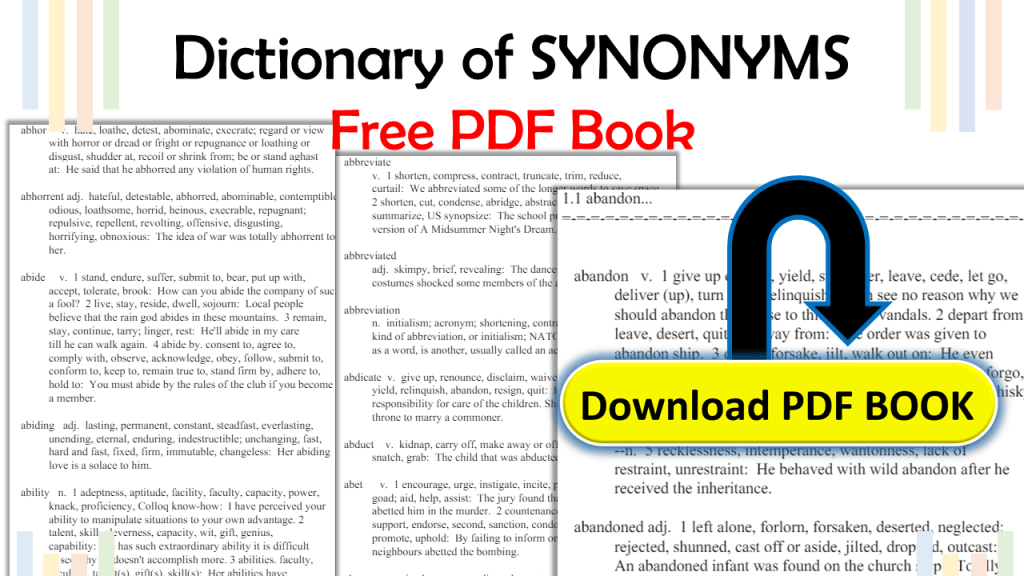 Dictionary BOOK OF SYNONYMS in PDF