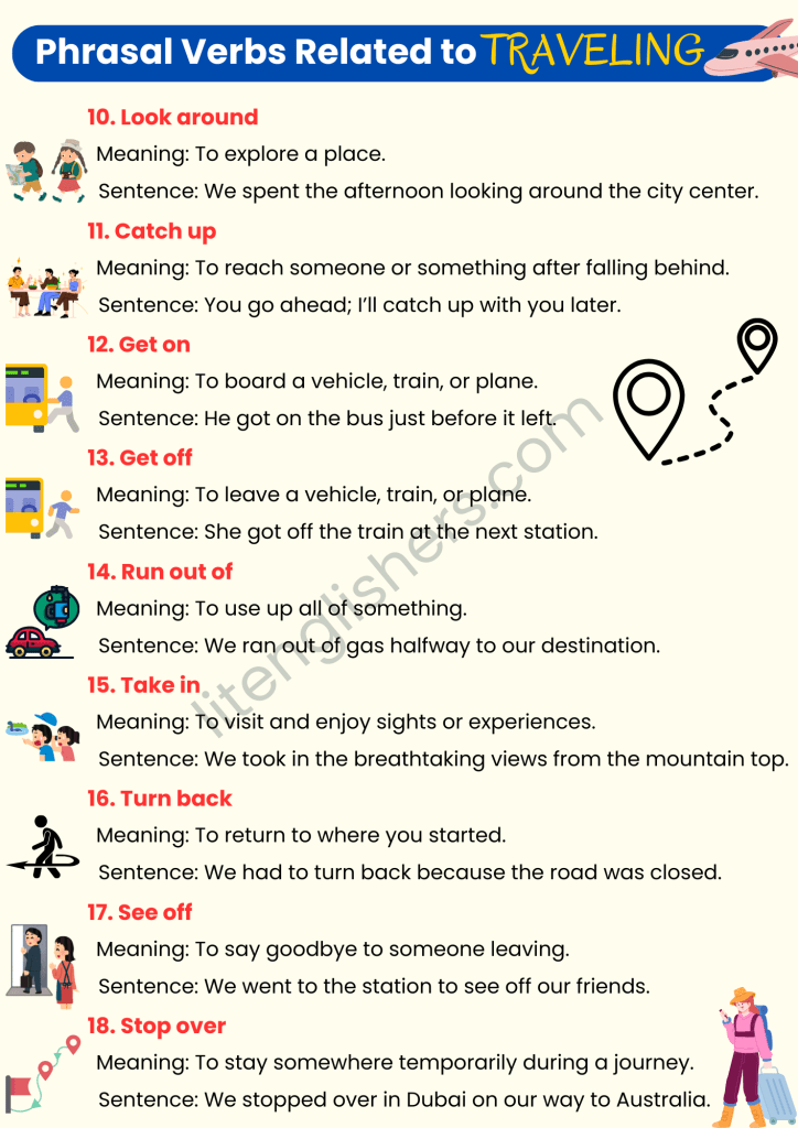 Phrasal Verbs Related to Traveling